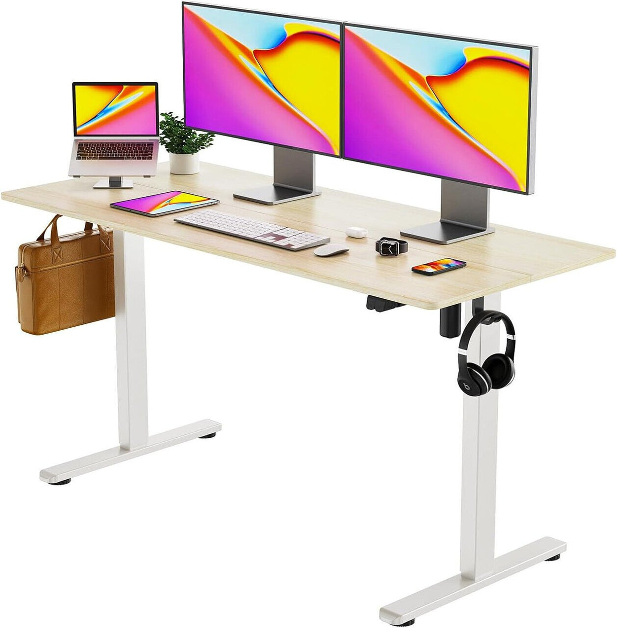 40-Inch Electric Height Adjustable Standing Desk - Smart Computer Desk ...